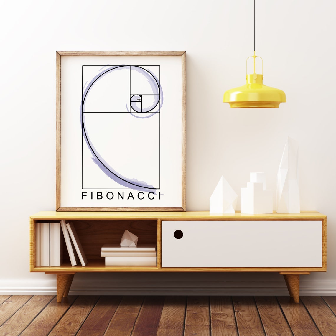 Fibonacci Wall Art Math Gift Print Golden Ratio Spiral | Etsy