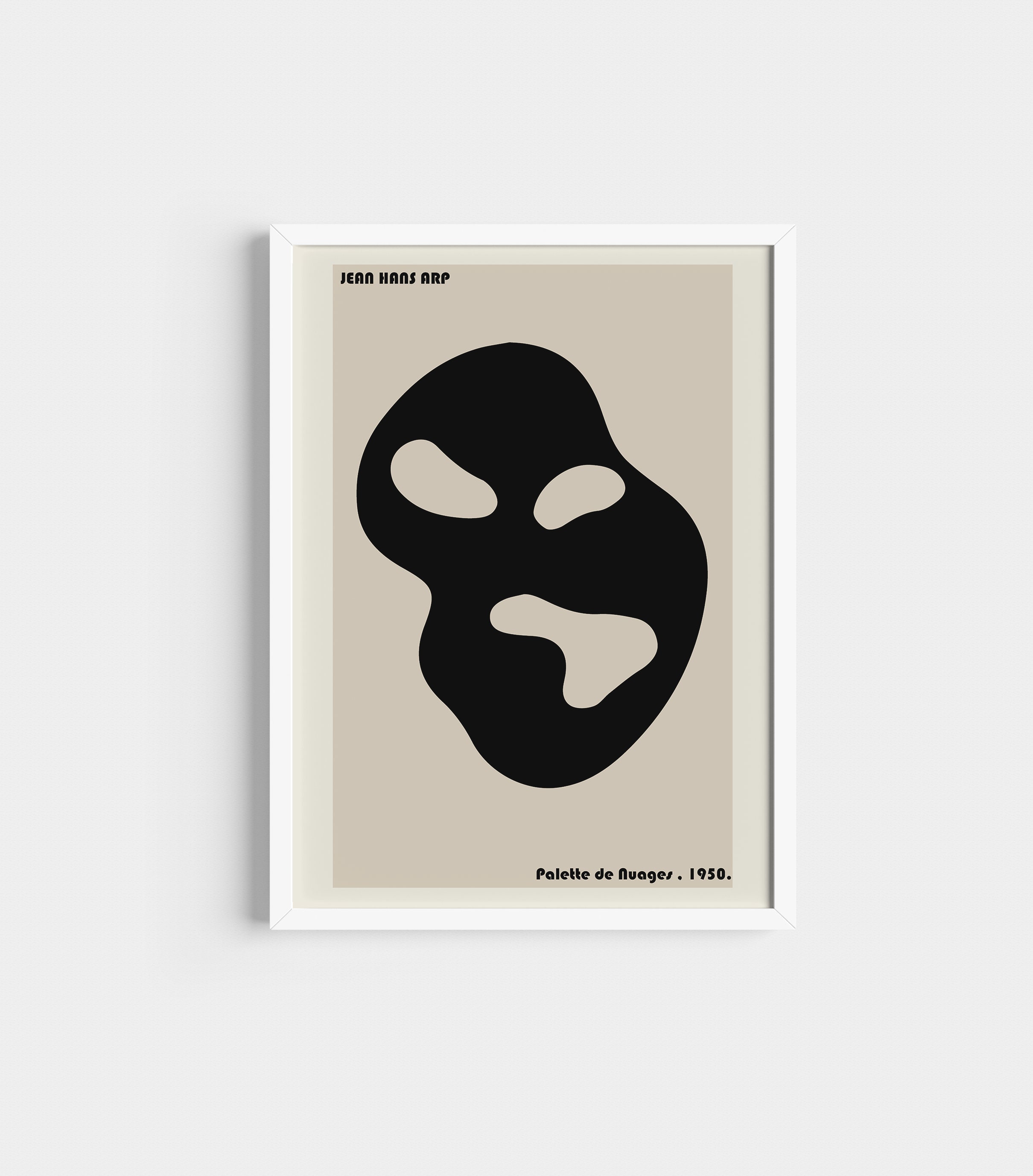 Jean Hans Arp Art Exhibition Mask Poster, Bauhaus Print, Mid Century ...