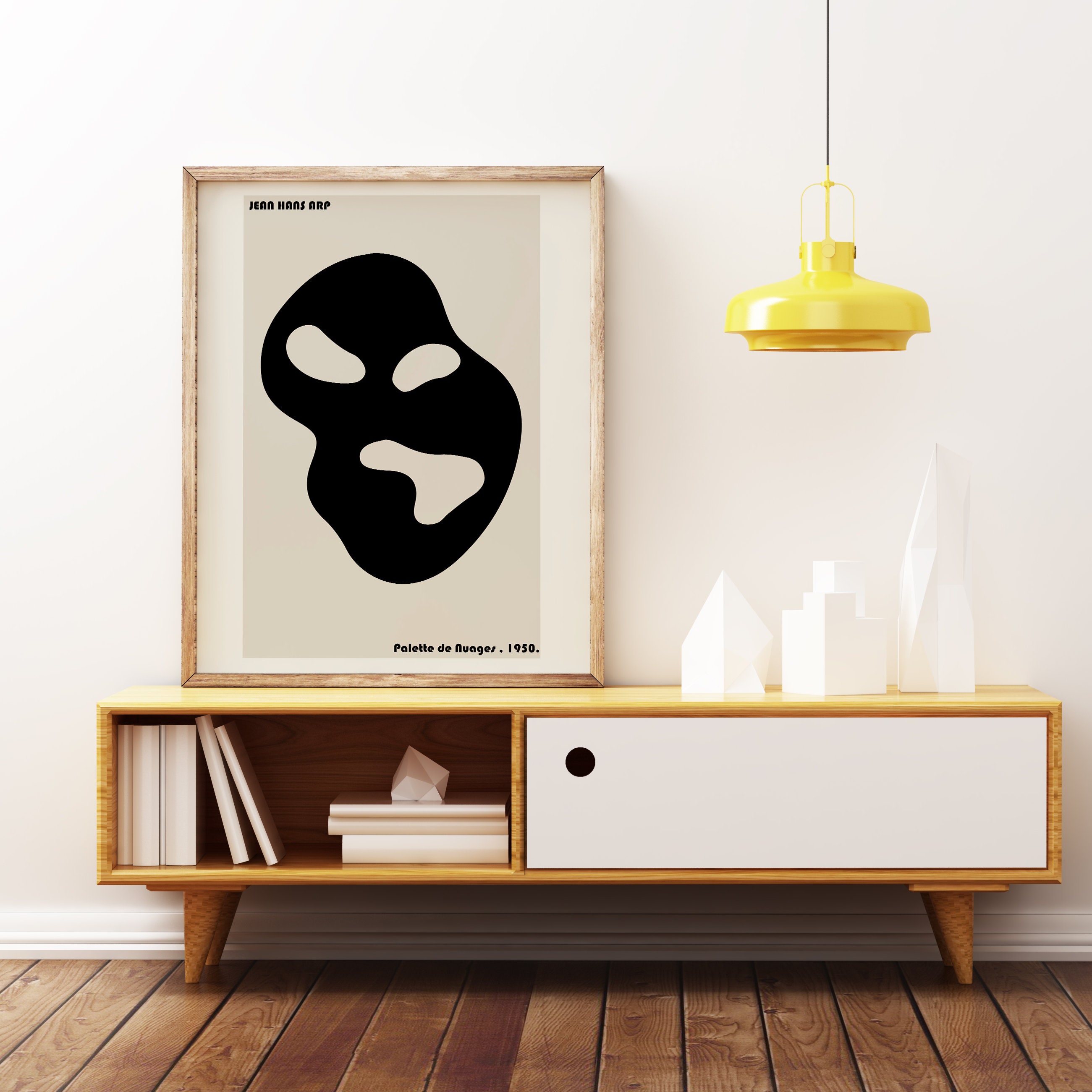 Jean Hans Arp Art Exhibition Mask Poster, Bauhaus Print, Mid Century ...
