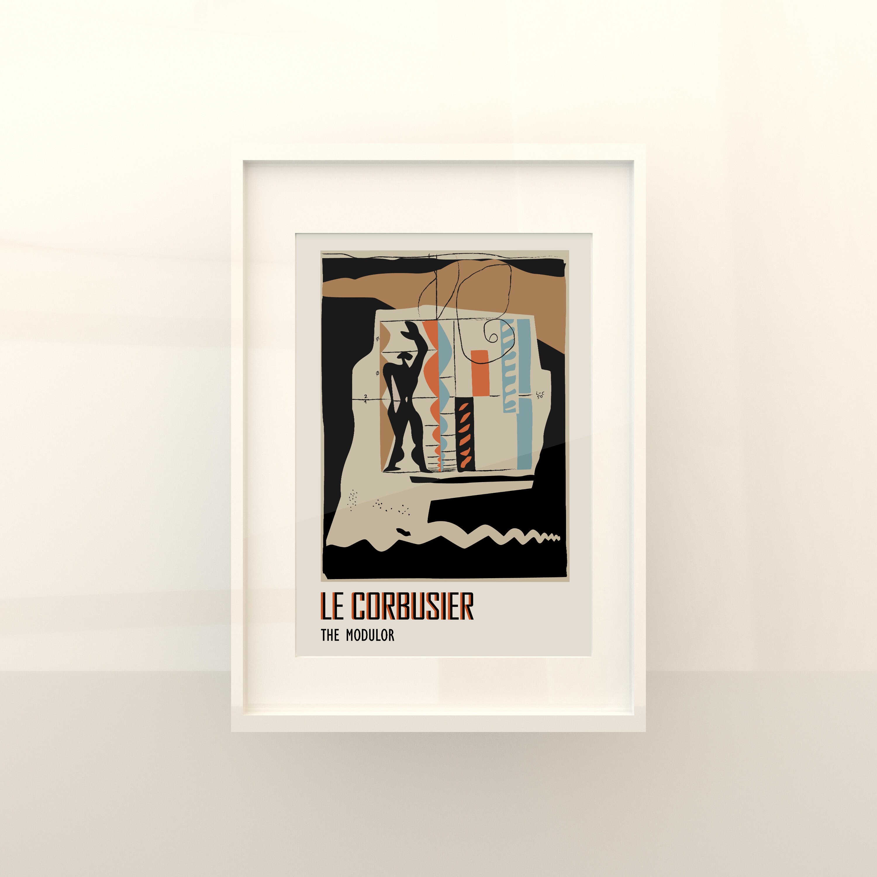 Le Corbusier Print Modulor Bauhaus Poster Art Exhibition - Etsy