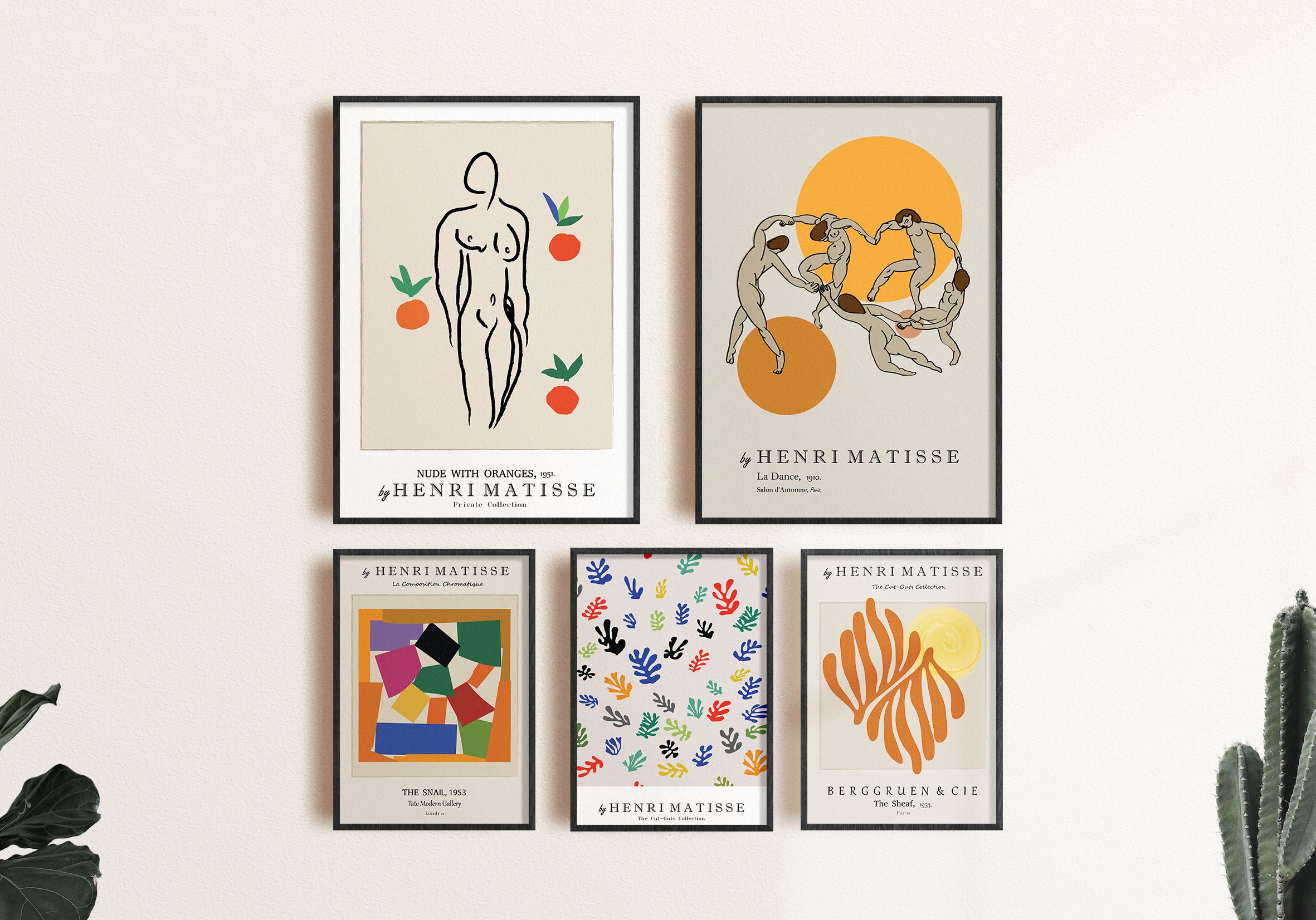 Boho Poster Set, Matisse Exhibition Poster, Gallery Wall Set, Abstract ...