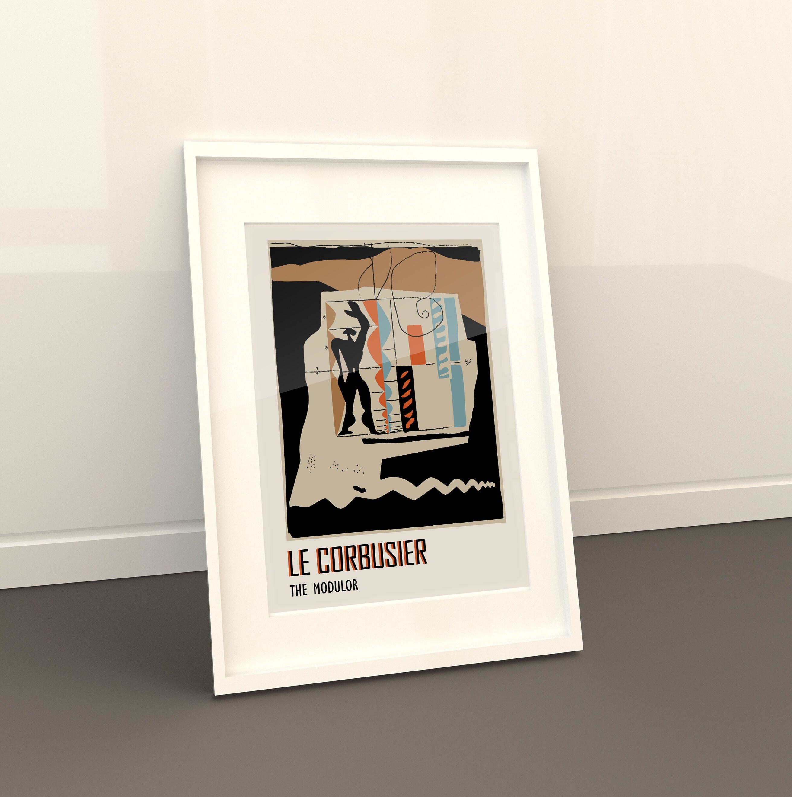 Le Corbusier Print Modulor Bauhaus Poster Art Exhibition - Etsy
