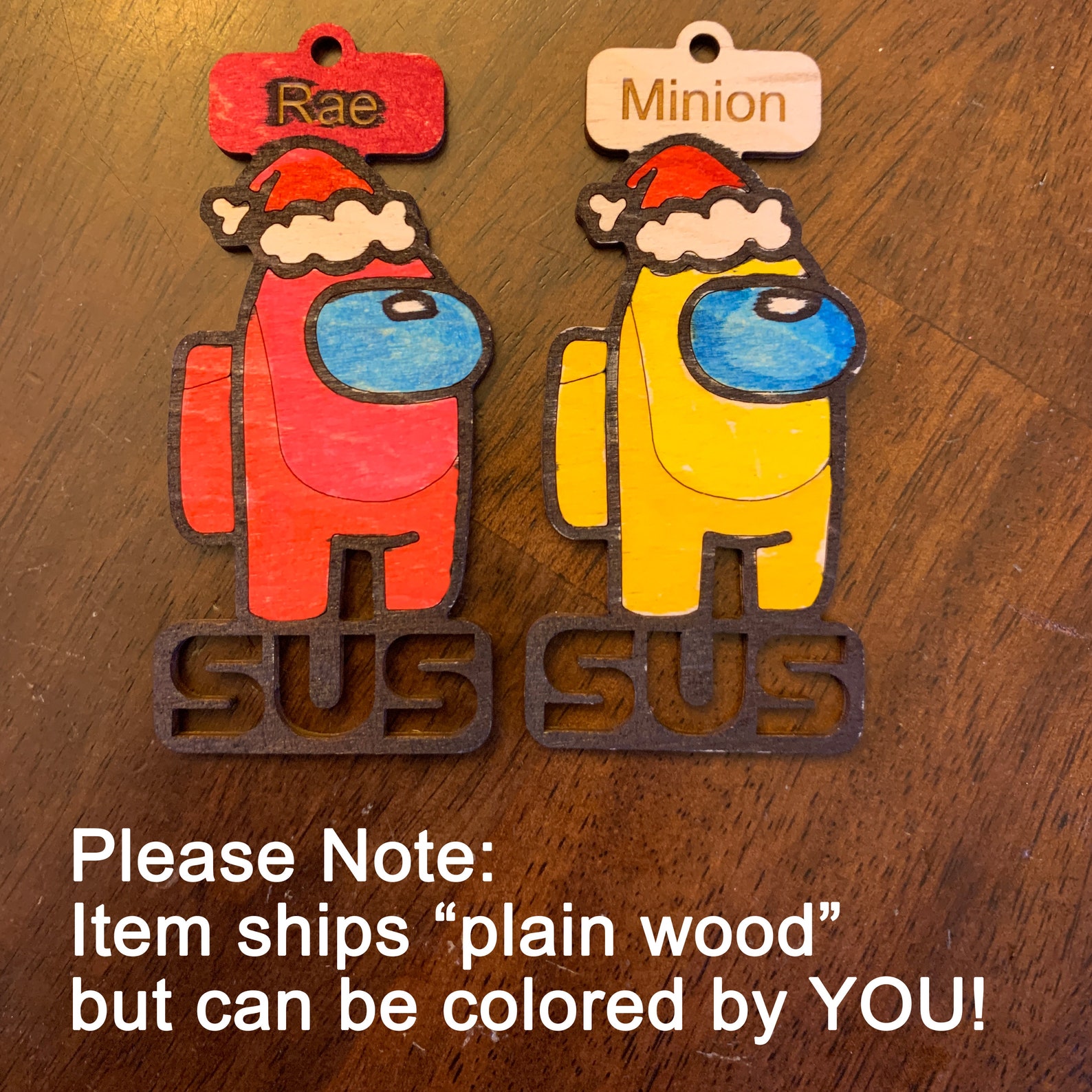 Among Us Christmas Ornament - Customized With Your Player Name, Perfect ...