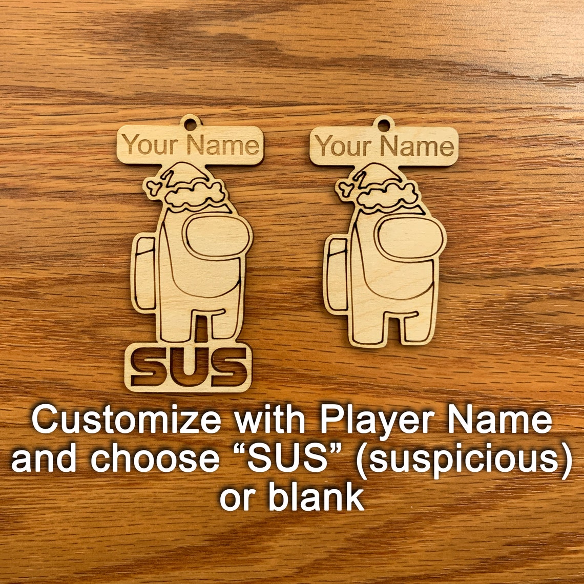 Among Us Christmas Ornament - Customized With Your Player Name, Perfect ...