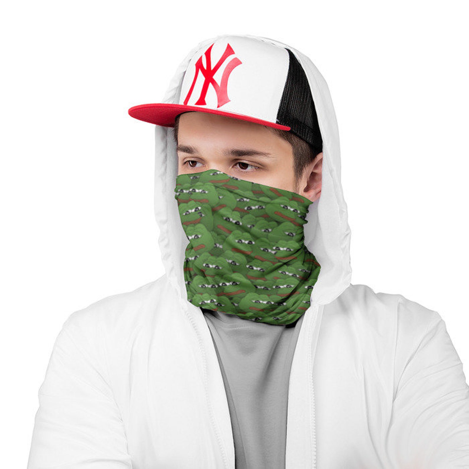 Pepe The Frog Meme Camouflage Neck Gaiter & Face Mask Bandana | Etsy