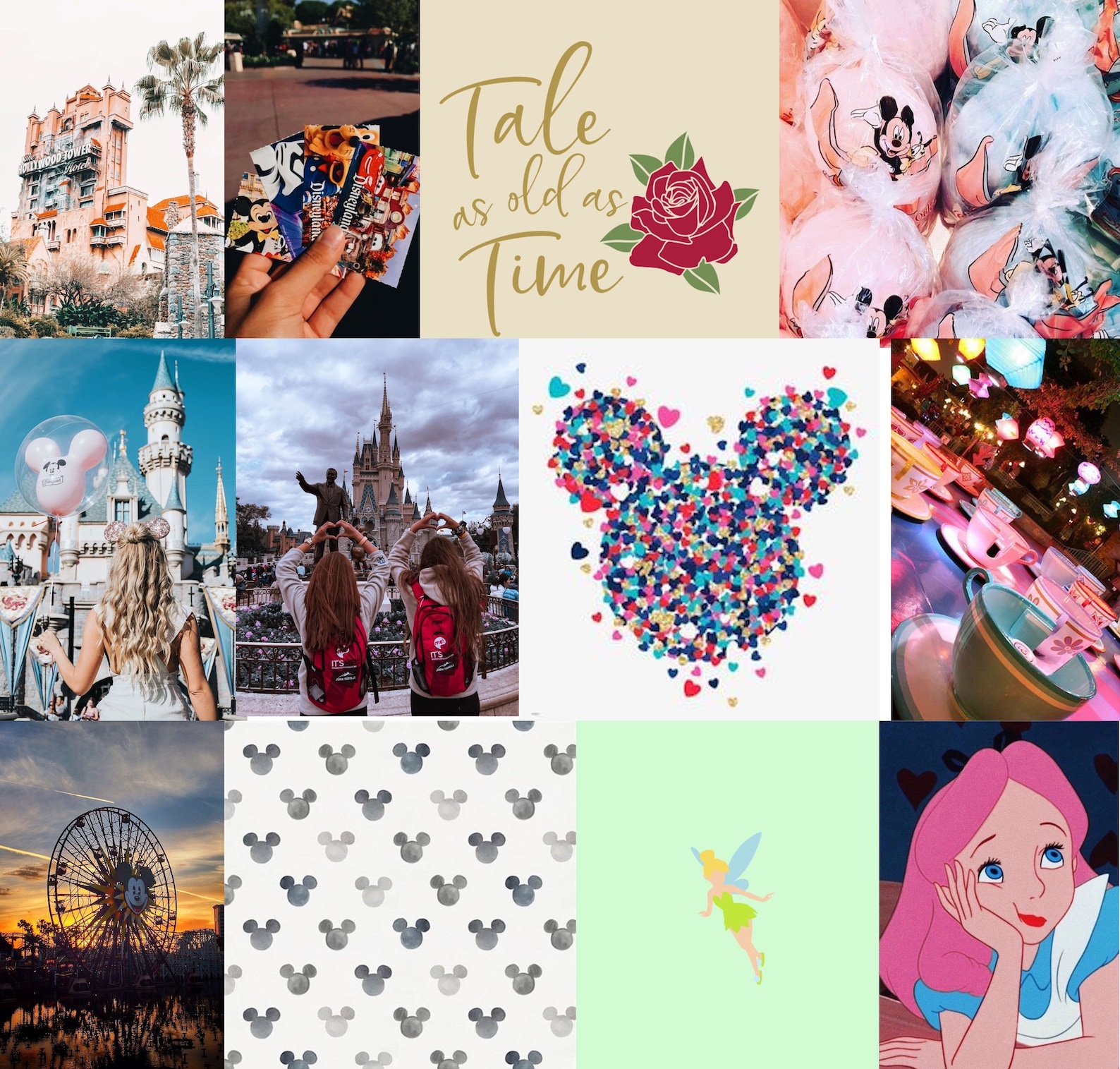 Disney Aesthetic Wall Collage Photo Prints Kit - Etsy Polska