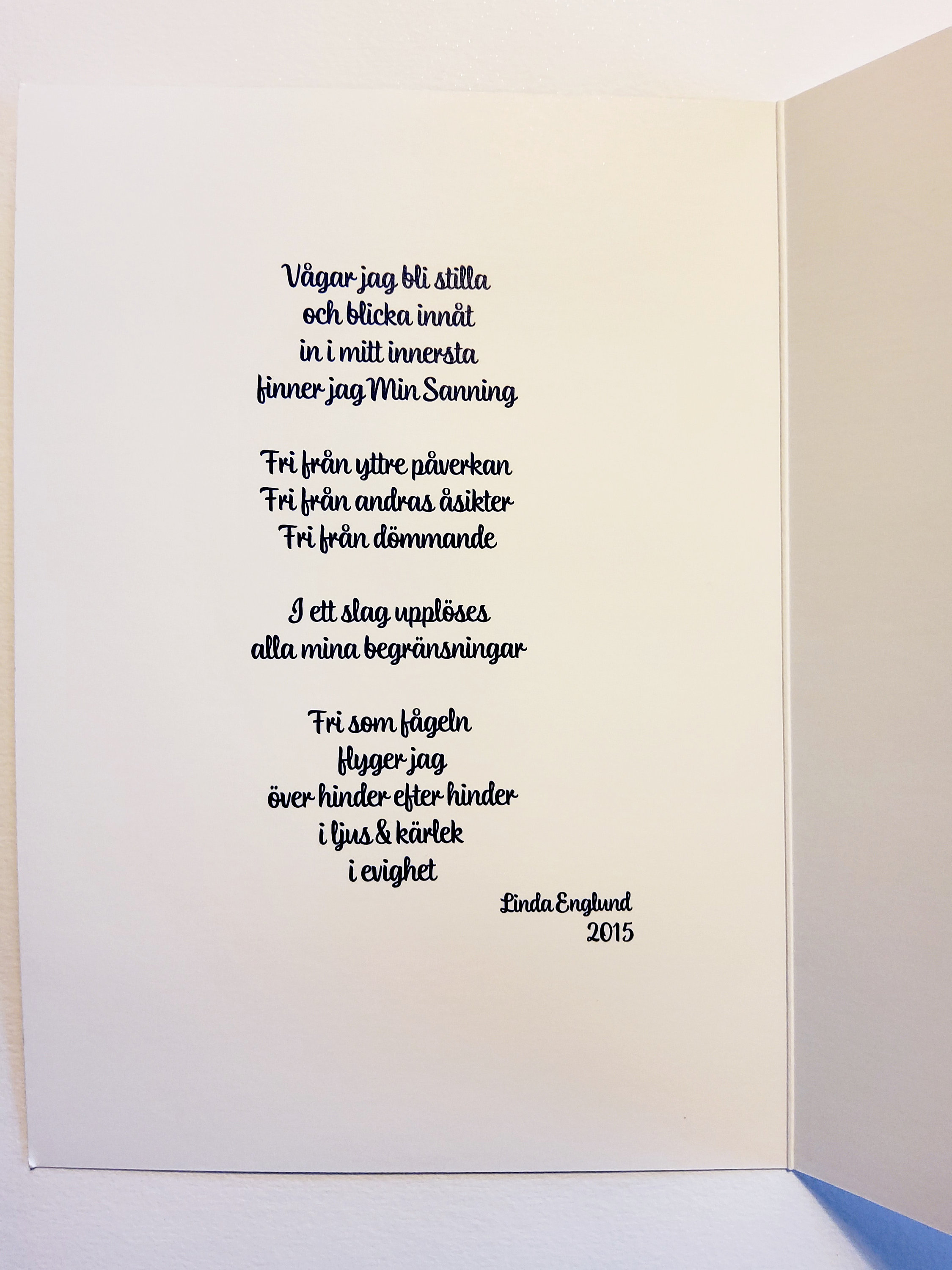 Inspirational Set #3 of 3 Postcards, Swedish Poem, Prints Acrylic ...
