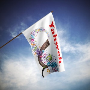 Yahweh Worship Flag - Silk Banner for Dance & Praise - Shofar Inspired ...