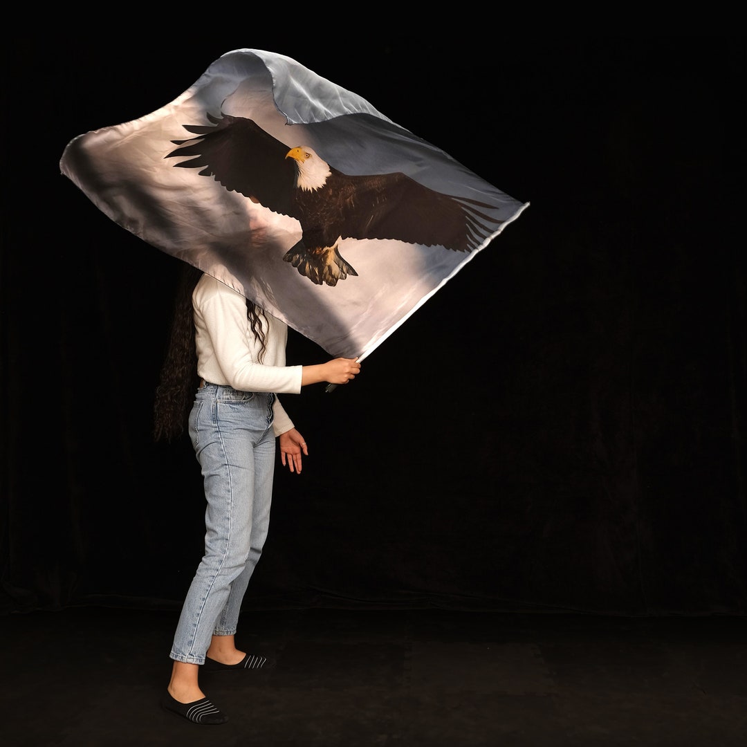 Eagle, Soar Like Eagles, Prophetic Flag, Silk Worship Flag, Declaration ...