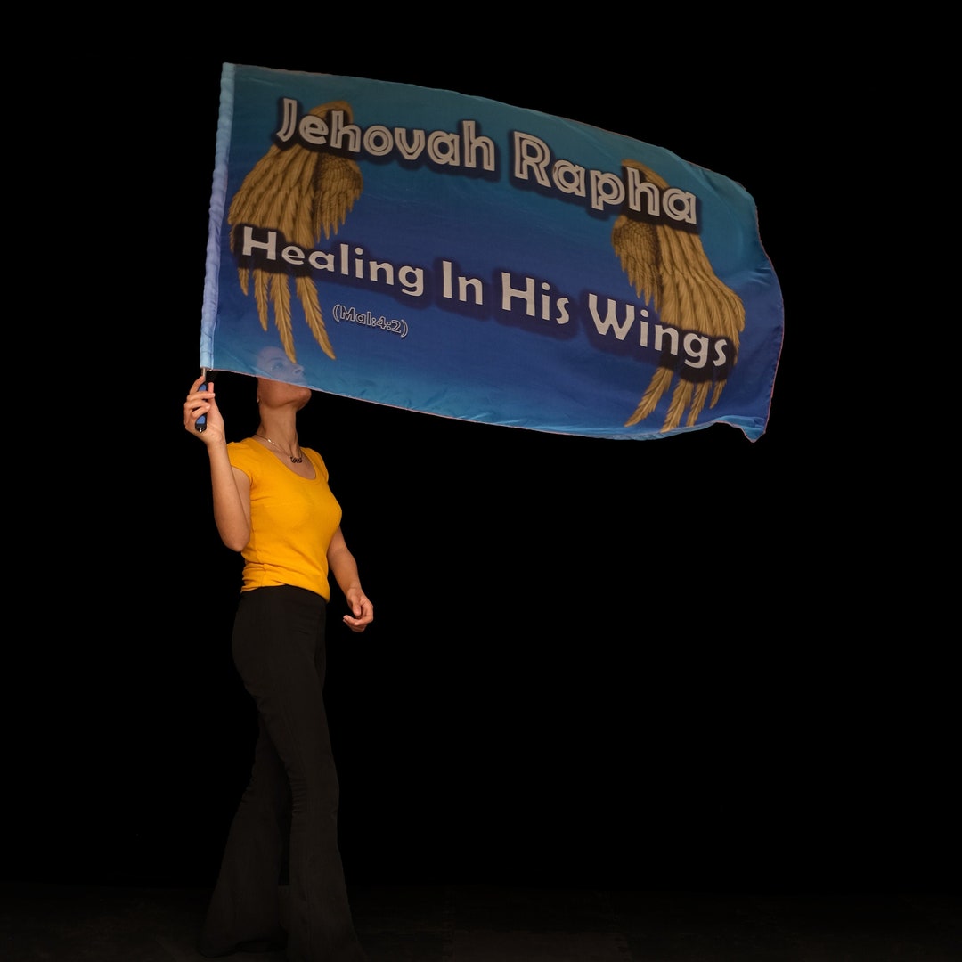 Jehovah Rapha | God the Healer | Silk Worship Flag | Prophetic Banner ...
