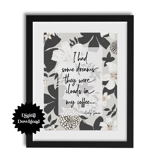 CARLY SIMON Quote Printable Digital Download Inspirational & | Etsy