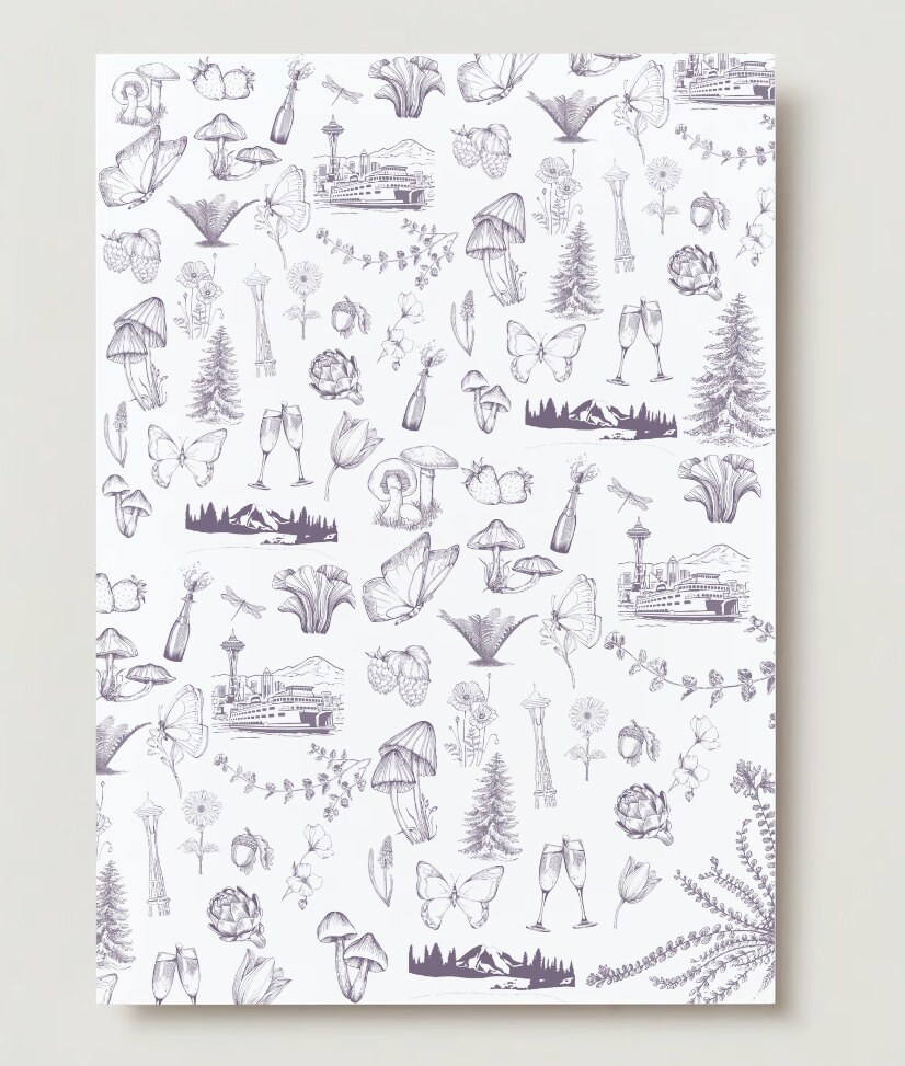 A Custom Personalized Toile Print Custom Personalized Pattern Custom ...