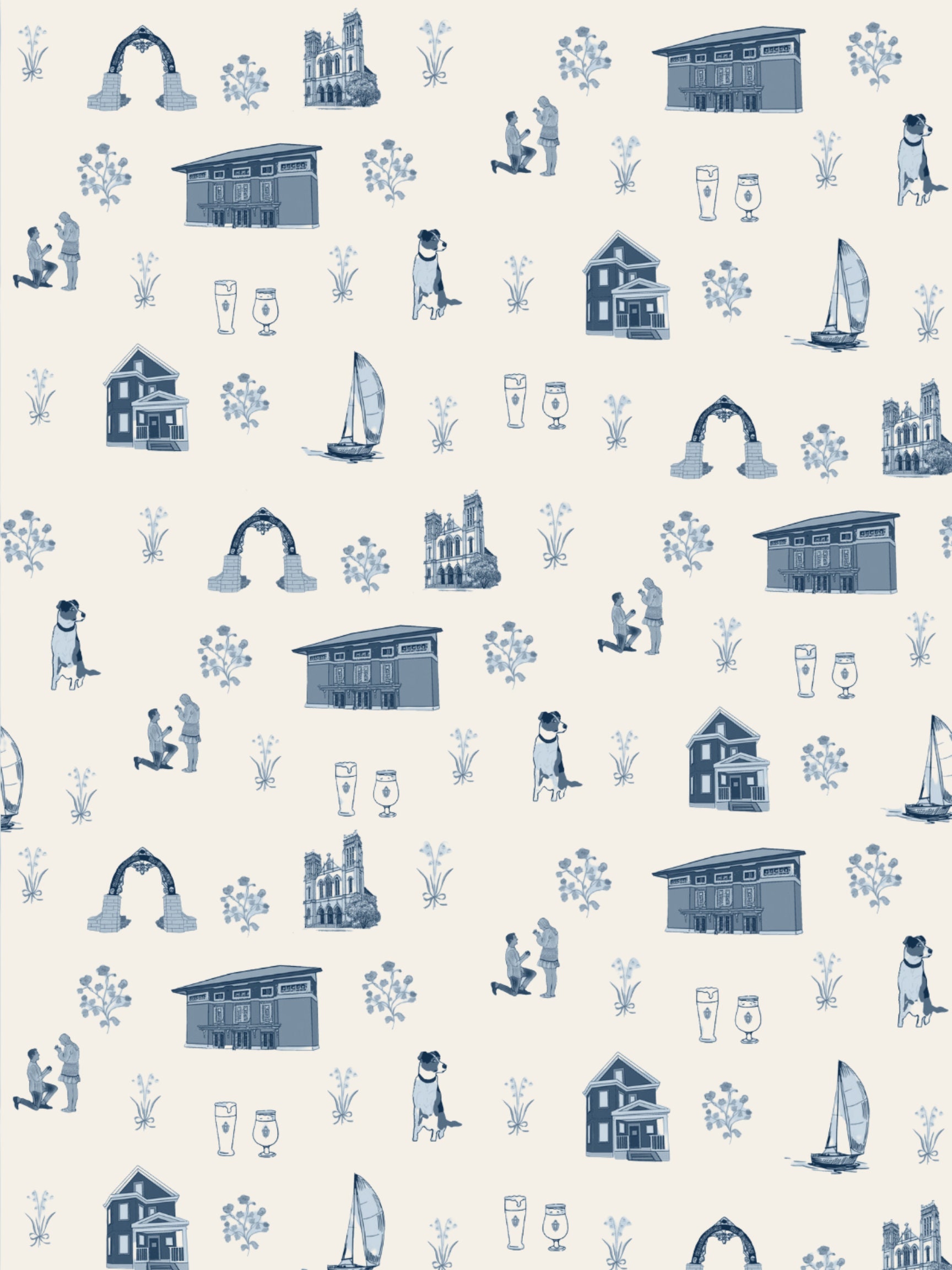 Custom Toile De Jouy Pattern Custom Personalized Pattern Custom Toile ...