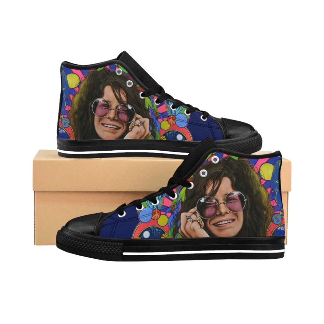 Janis Joplin Shoes for Men & Women Custom Janis Joplin High Top Canvas ...