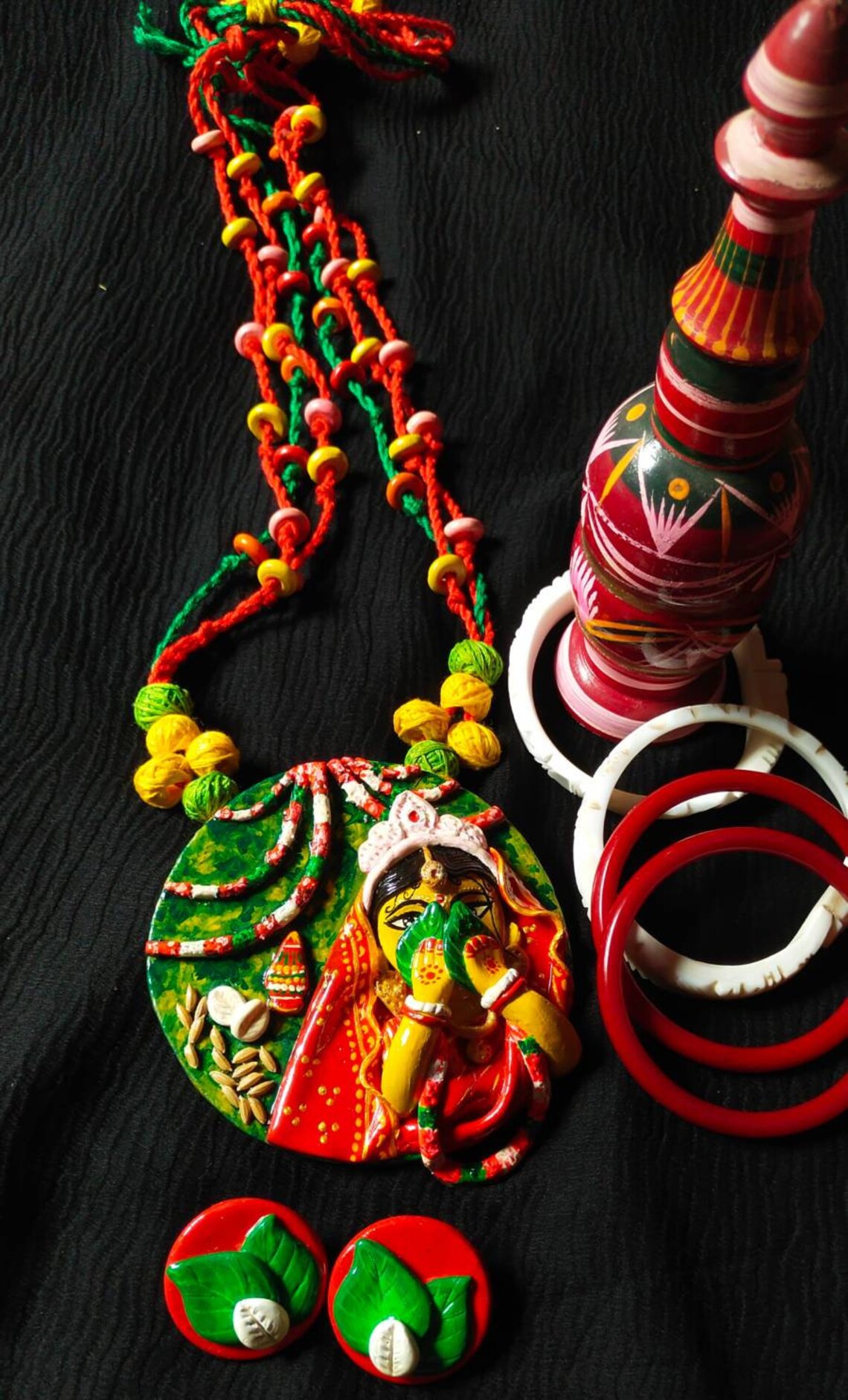 Exclusive Handmade Clay Jewellery Set With Necklace and Earrings - Etsy