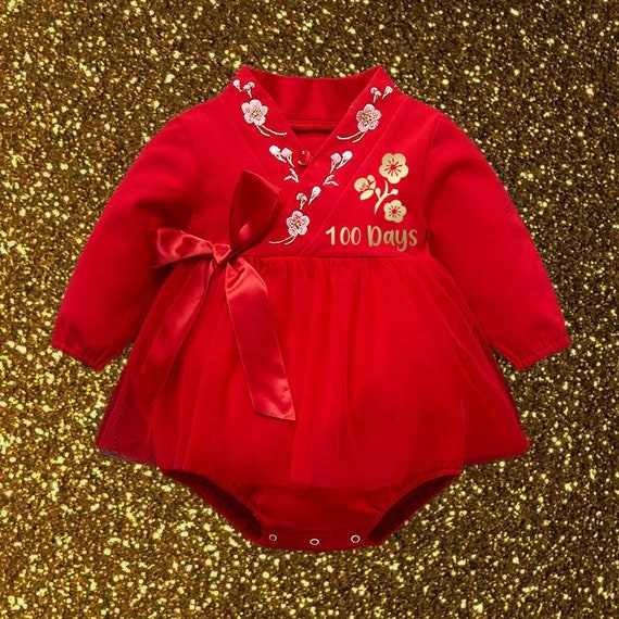 Long Sleeve Baby Hanfu Dress Chinese New Year Spring - Etsy