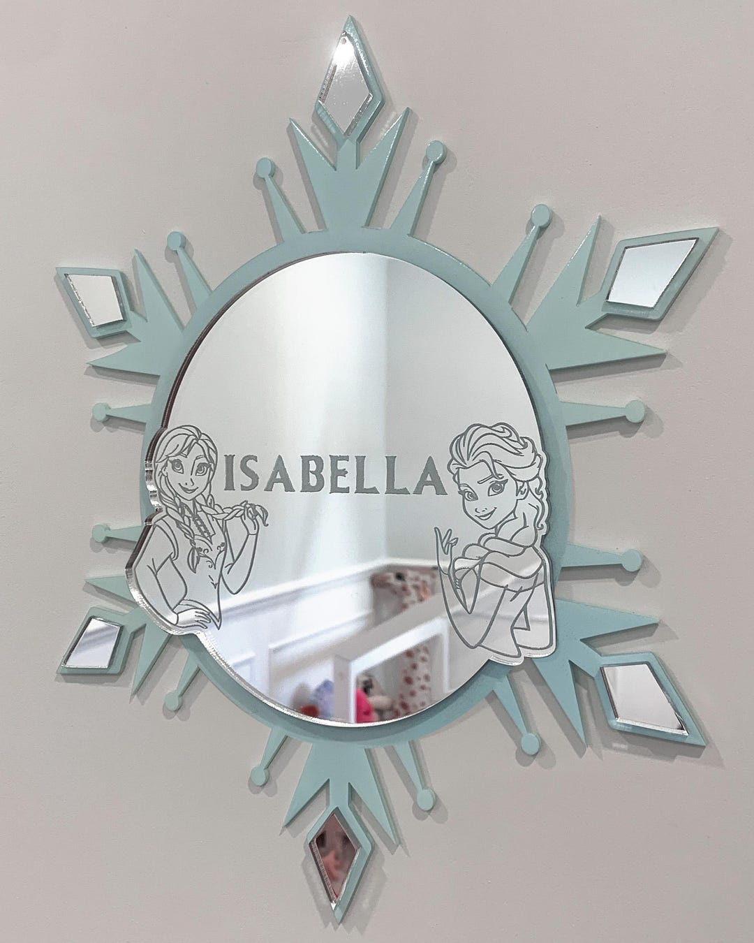Personalised Children's Frozen Mirror - Etsy UK