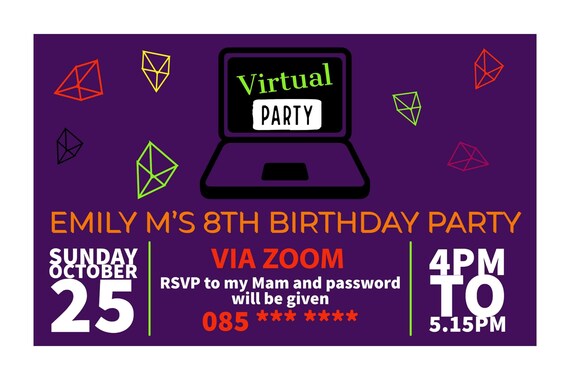Virtual Party Invite - Etsy