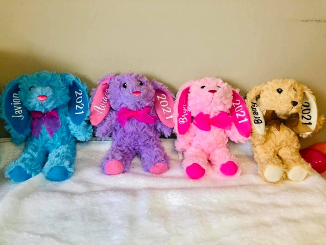 Personalized Plush Easter Bunny Easter Basket Stuffer - Etsy