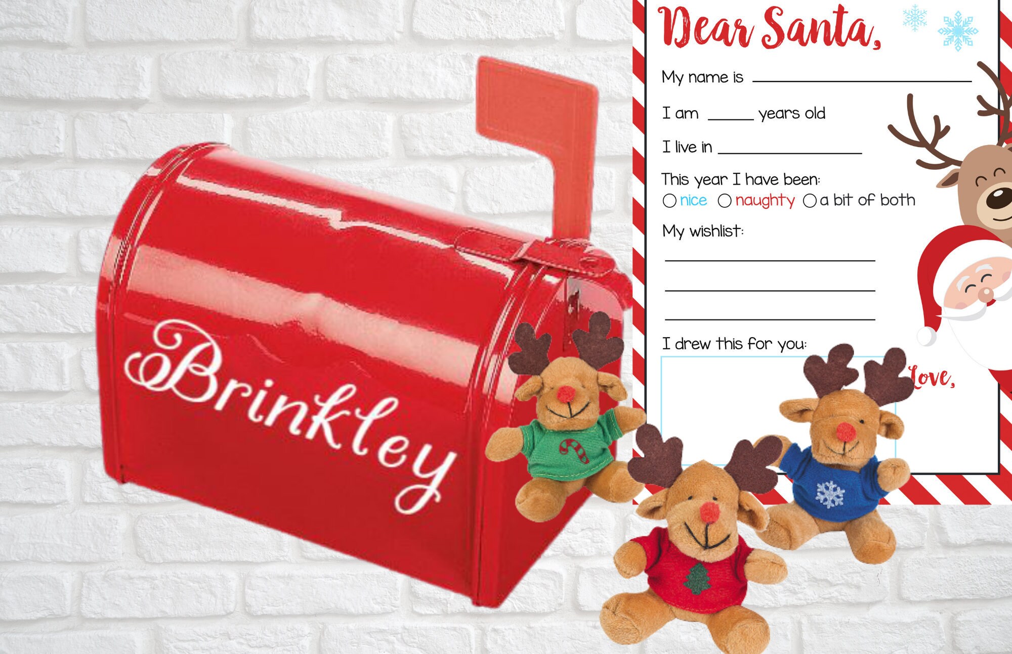Personalized Santa Letter Mailbox Kitchristmas Mailletter To Etsy