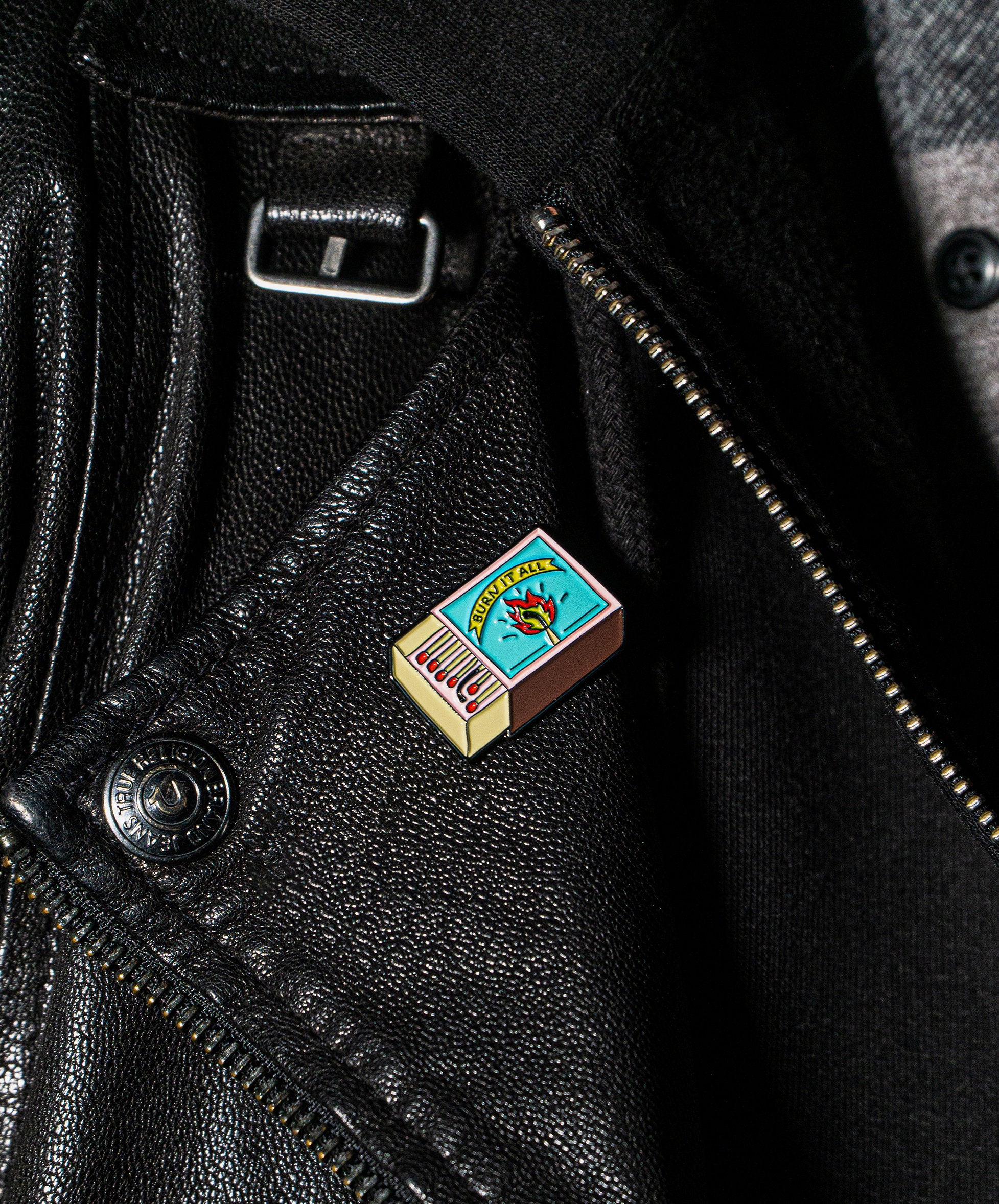 Burn It All Enamel Pin Matchbox - Etsy