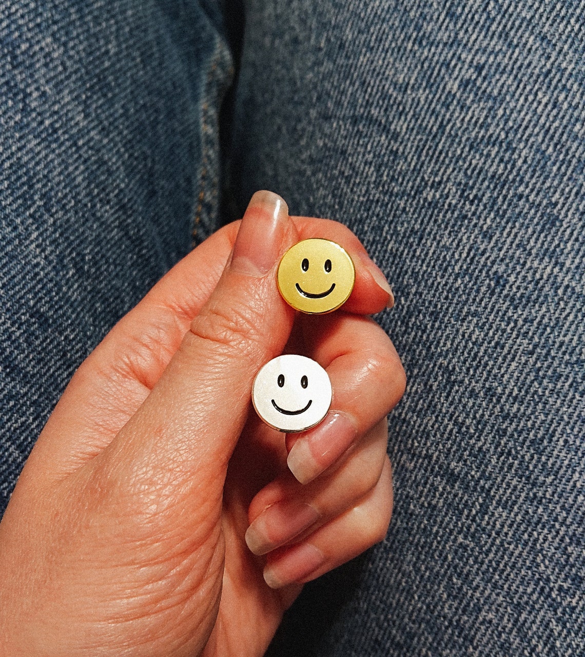 Smiley Enamel Pin | Etsy