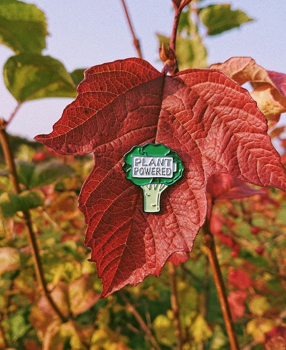 Plant Powered Enamel Pin | Etsy
