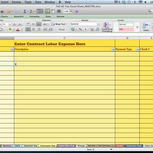 Photography Tax Spreadsheet | Income and Expense Tracker for ...