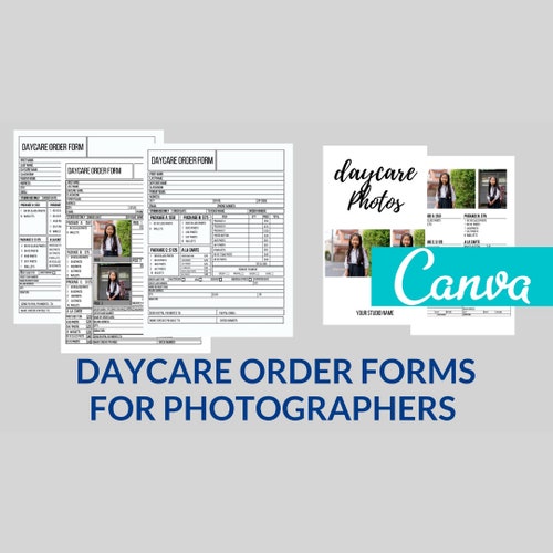 School Photography Order Form I Editable Canva Template I - Etsy