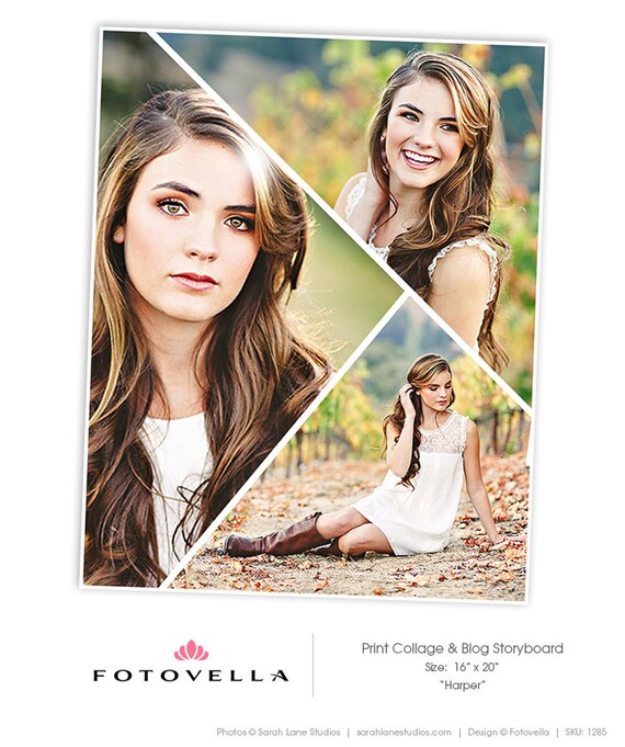 Senior Photography Print Collage Blog Storyboard Template for | Etsy