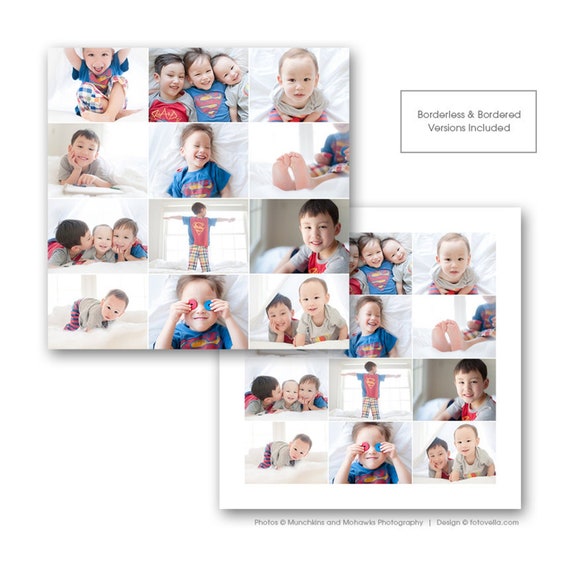 Design & Templates Photo Collage Template 24 Inch Square Photo Collage ...