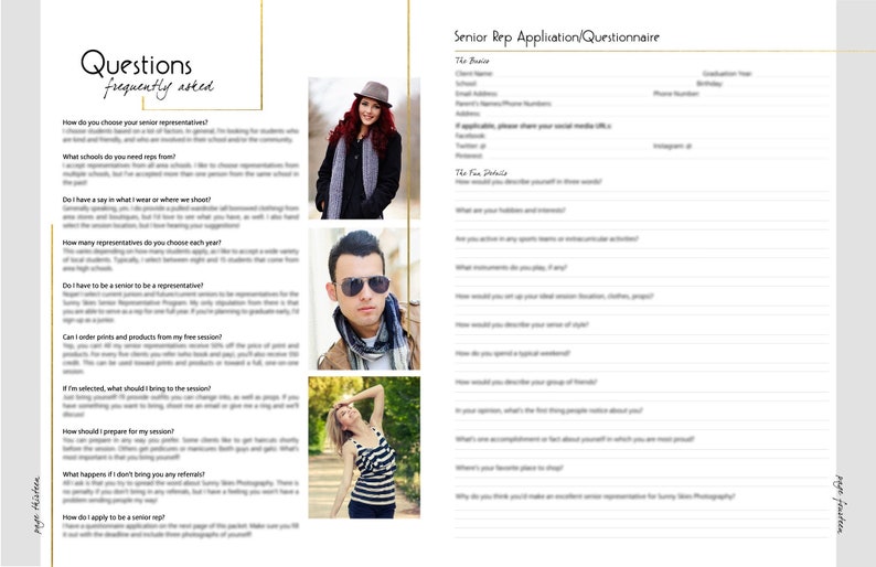 Senior Rep Program Welcome Packet Magazine Template for - Etsy