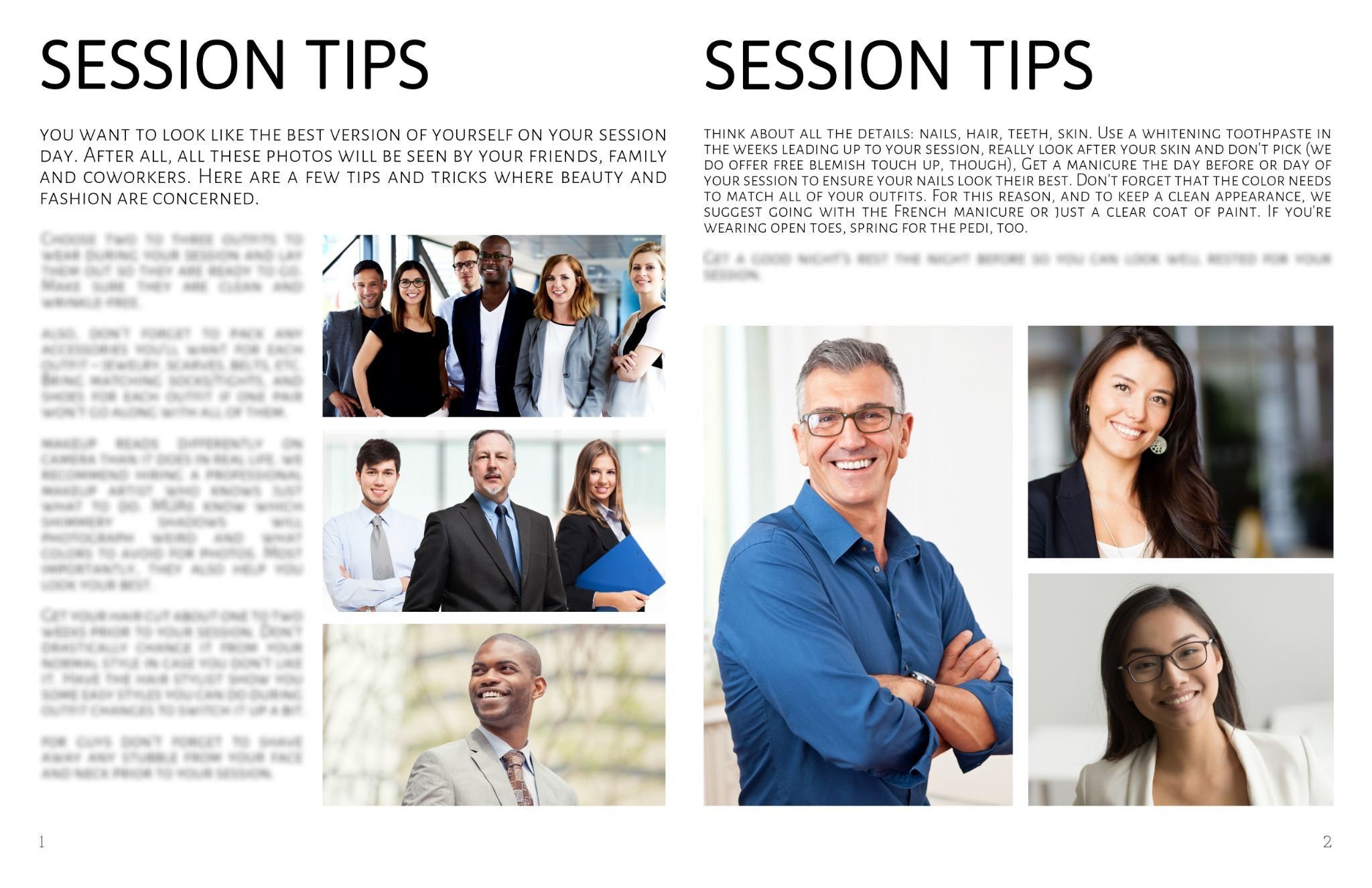 Headshot Photography Client Guide | Session Prep Template, Printable Headshot Prep Guide ...