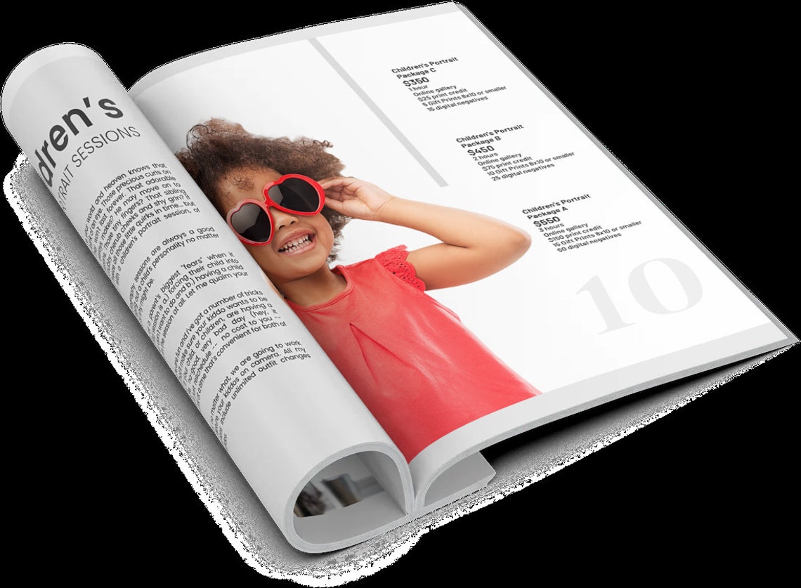 Portrait Client Guide Welcome Packet Template Magazine | Etsy