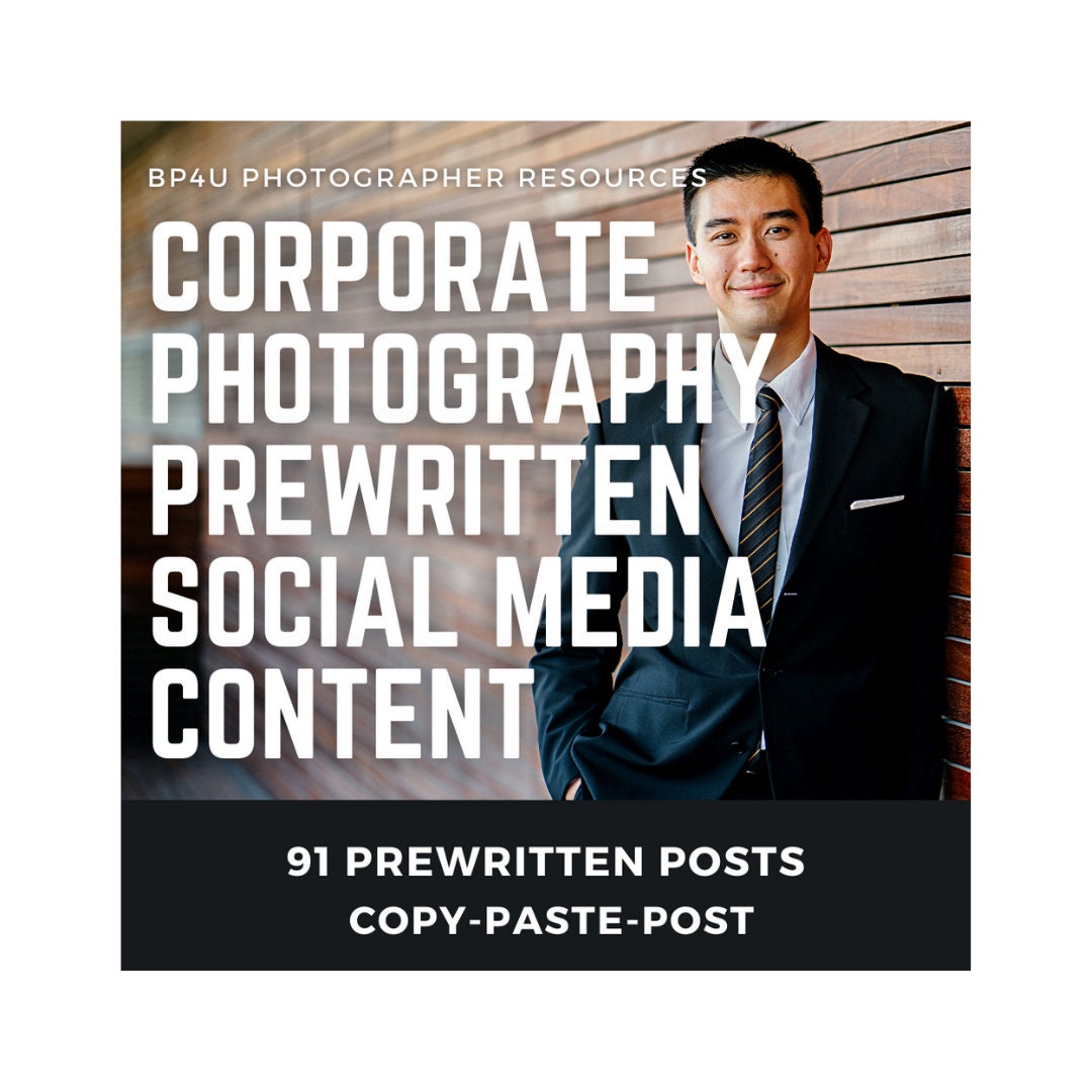 Corporate Photography Social Media Content copy-paste-post | Etsy