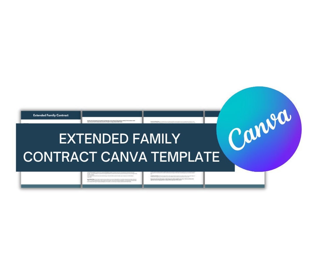 Extended Family Session Contract for Canva, Extended Family Session ...