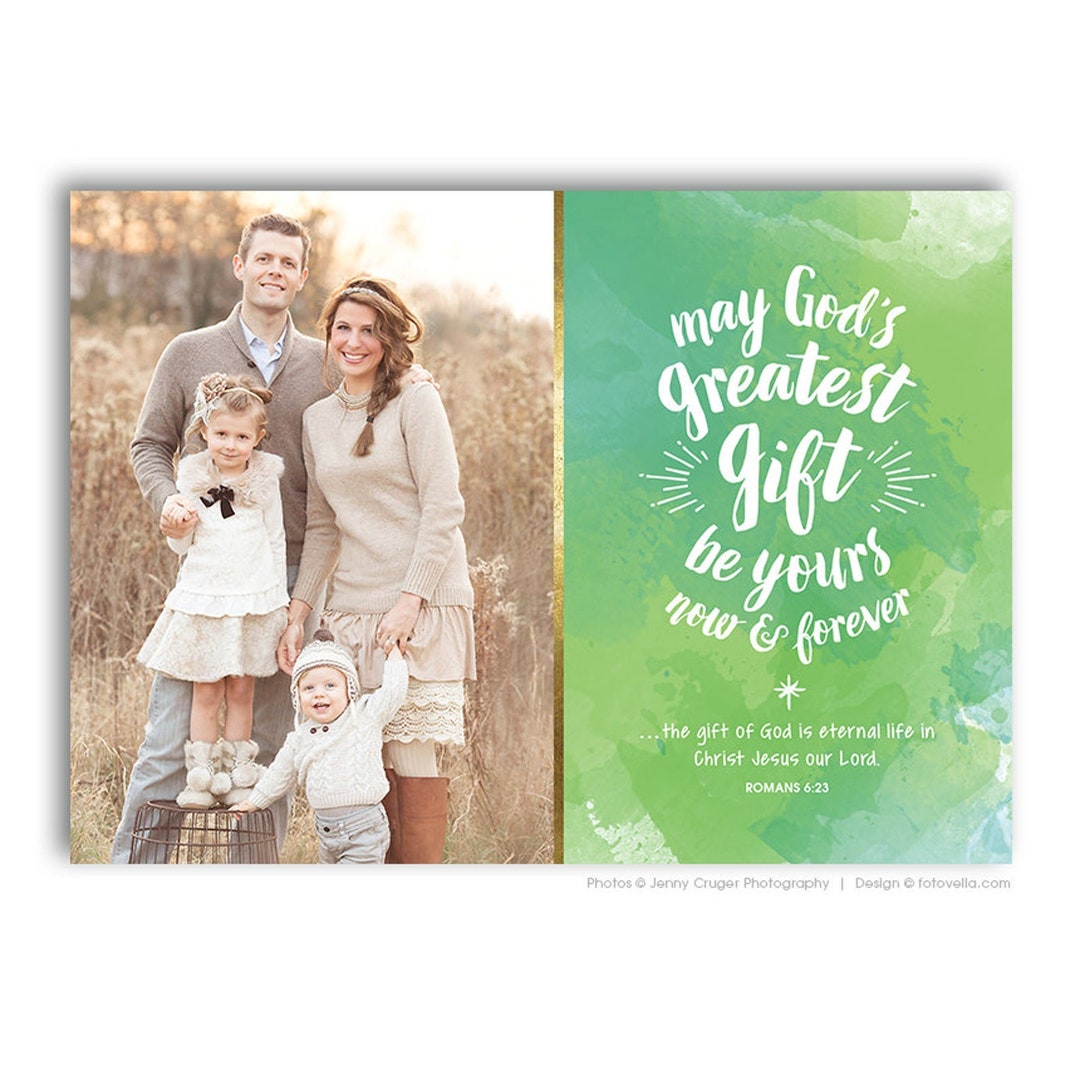 Christian Religious Christmas Card Template - Photoshop Template for ...