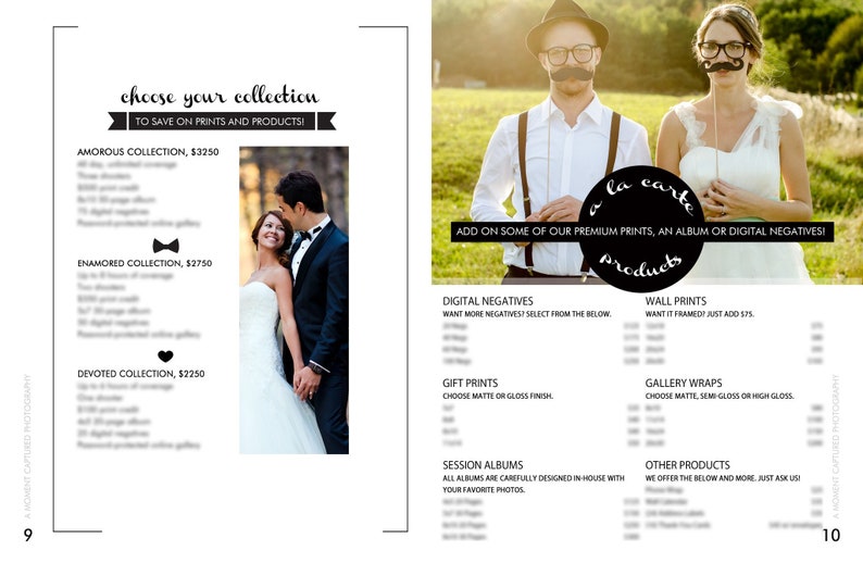 Wedding Welcome Packet Magazine Template Photography Pricing Template ...
