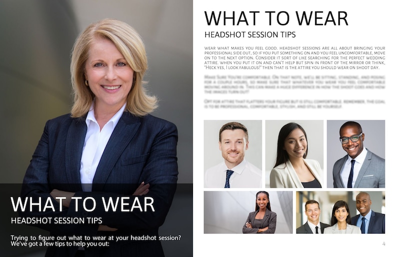 Headshot Photography Session Prep Guide Headsot Client Guide - Etsy