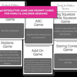 246 Interactive Game & Prompts for Family Photography Sessions - Etsy