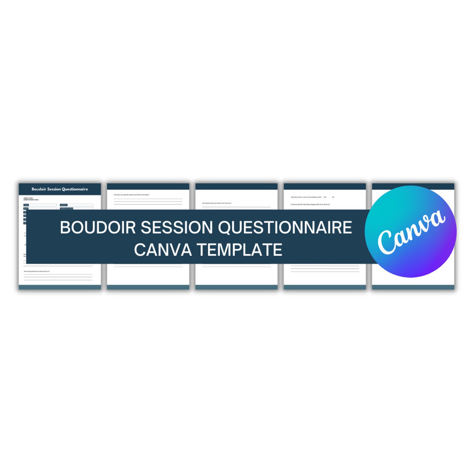 Boudoir Session Questionnaire Template for Canva Boudoir | Etsy