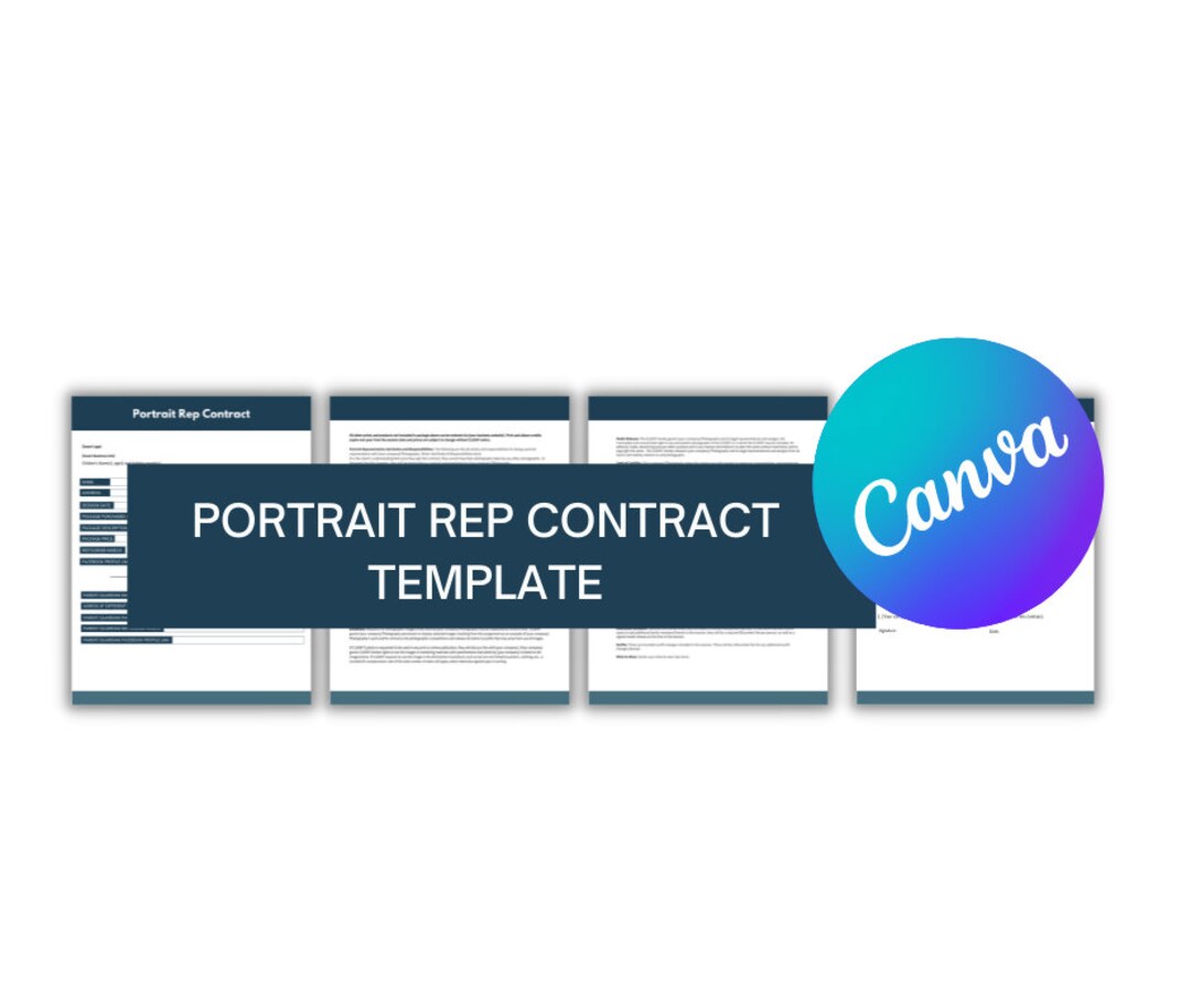 Portrait Rep Contract for Canva, Portrait Rep, Photography Session ...