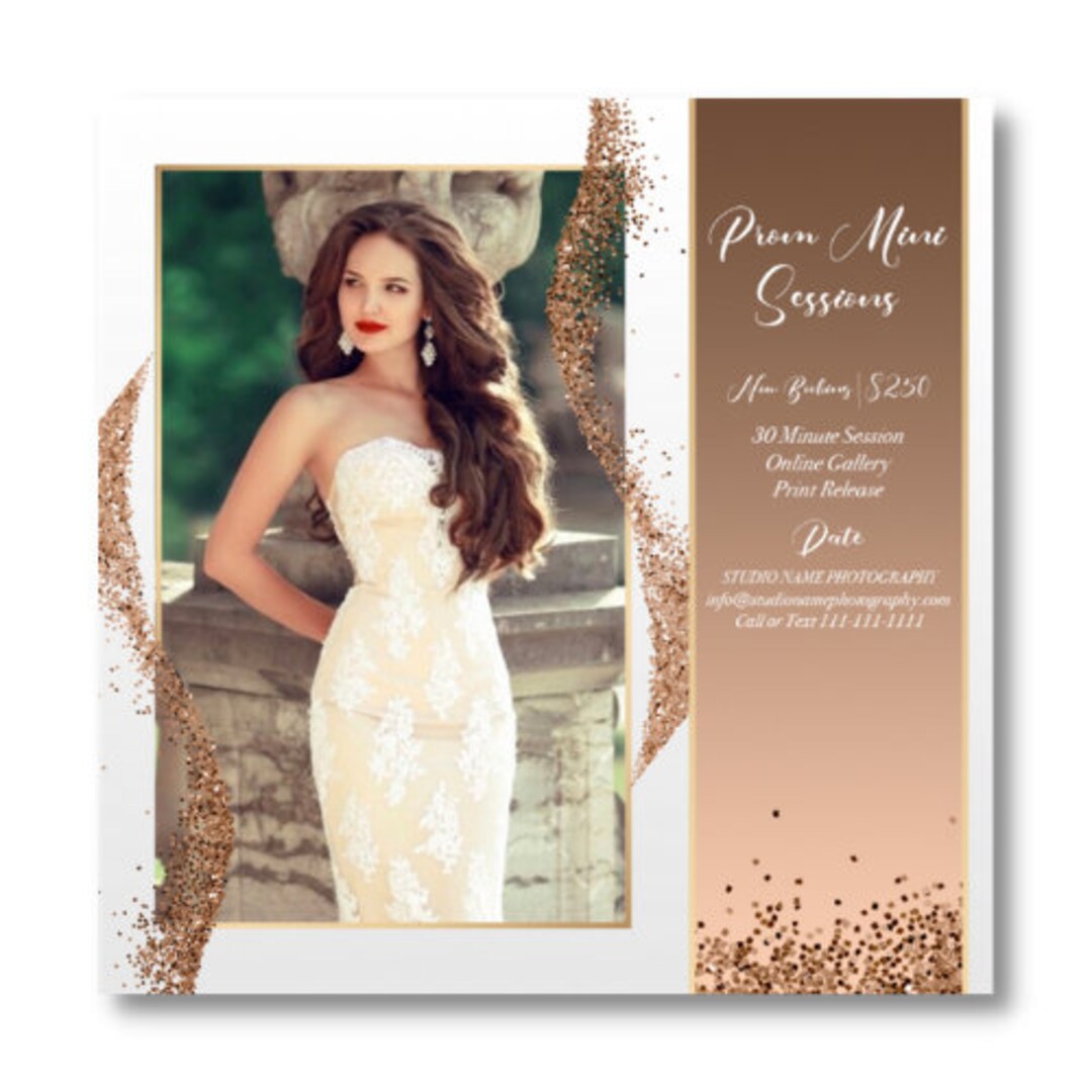 Prom Mini Session Marketing Templates, Photographer Social Media Kit ...
