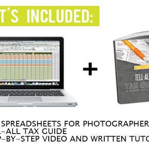 Photography Tax Spreadsheet | Income and Expense Tracker for ...