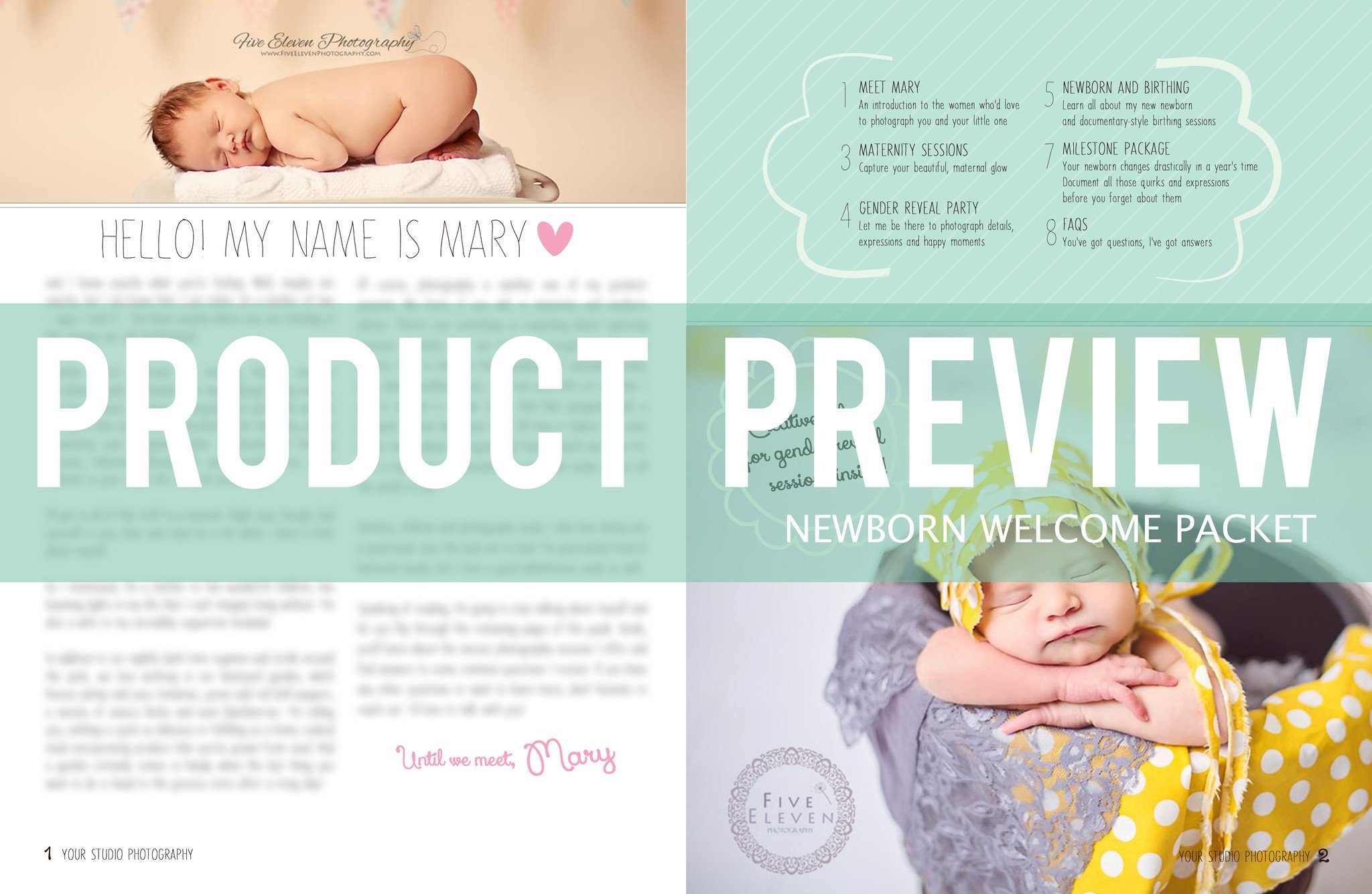 Newborn Magazine Welcome Packet Magazine Template {1st Edition} for ...