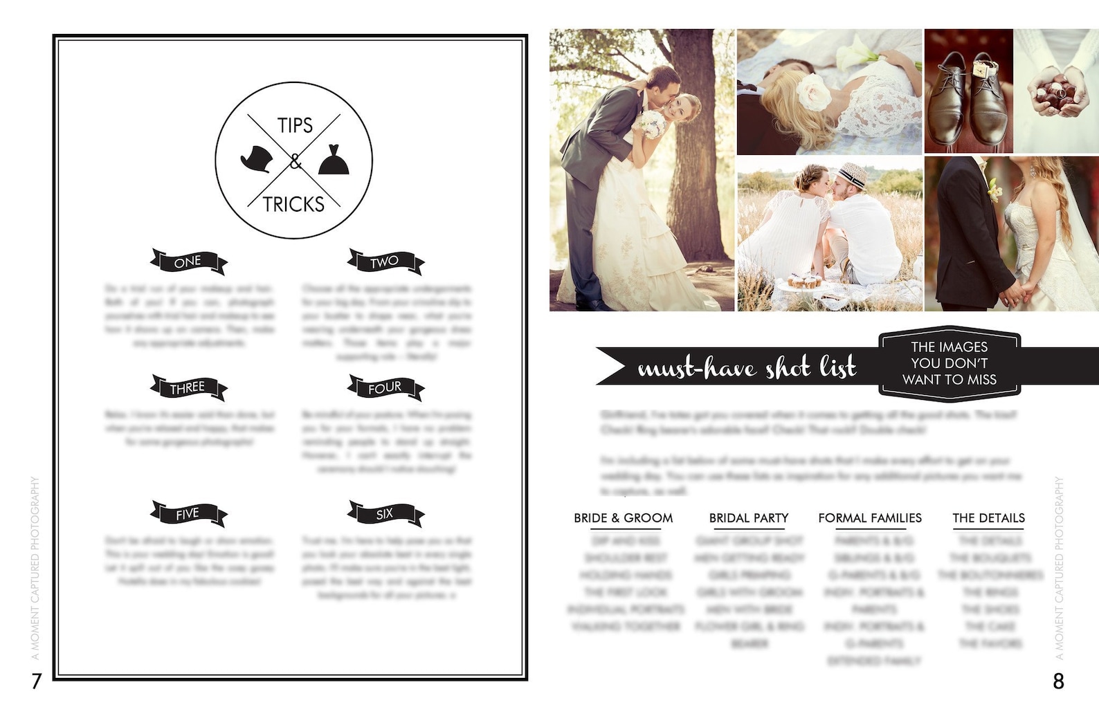 Wedding Welcome Packet Magazine Template Photography Pricing Template ...