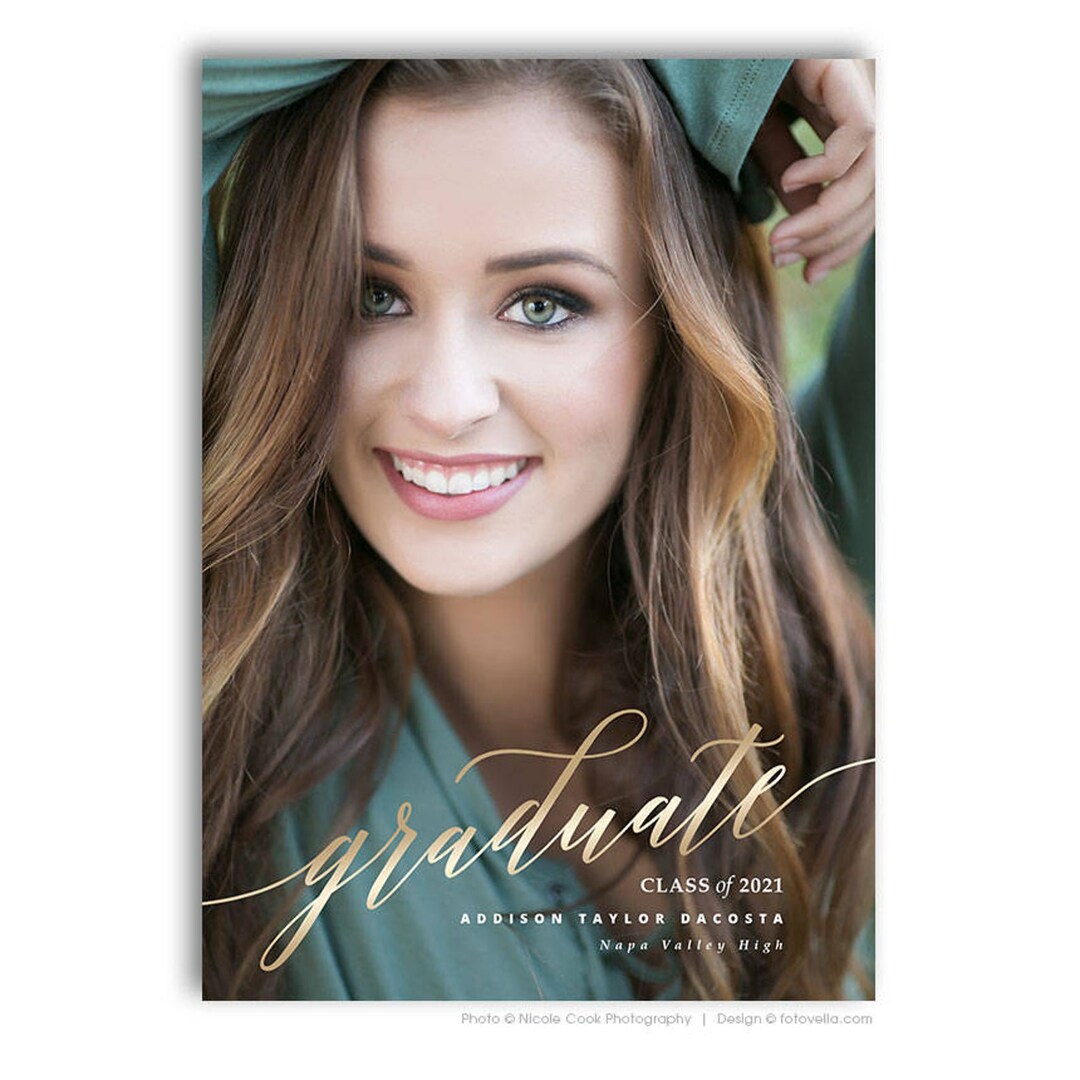 Senior Grad Card - Senior Open House - 5x7 Flat Card - for ...