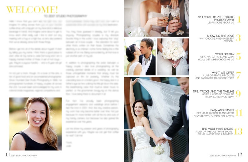 Wedding Magazine Welcome Packet Template 1st Edition - Etsy