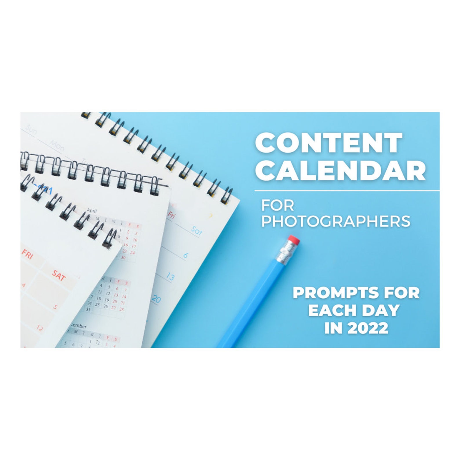 Social Media Content Calendar for Photographers Photography | Etsy