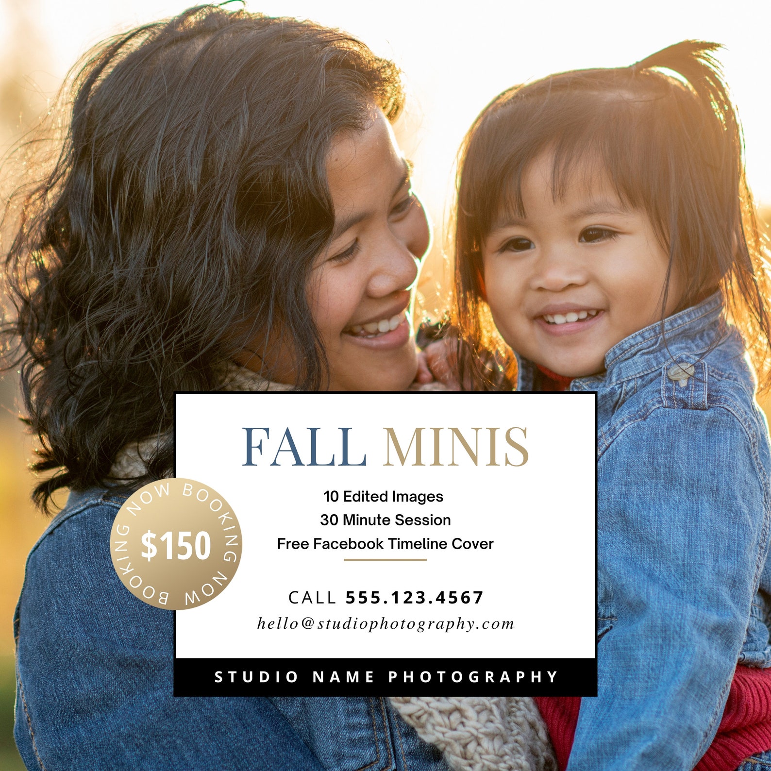 Fall Mini Session Marketing Template Fall Canva Marketing - Etsy